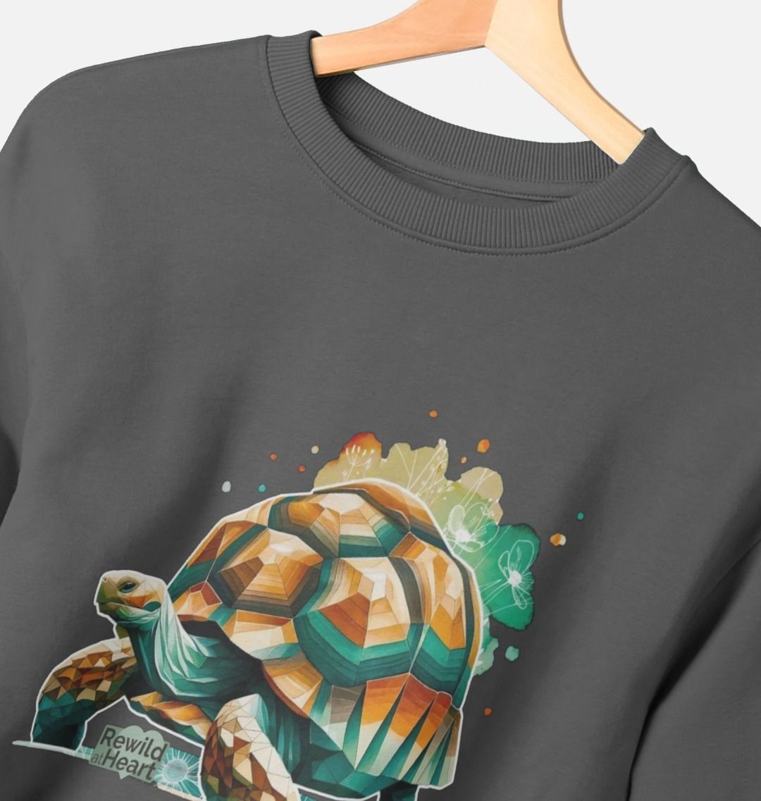 Oversized Jumper | Geometric Tortoise Design – Rewild at Heart