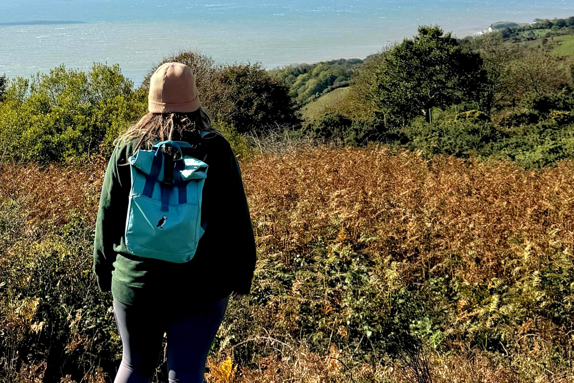 Embroidered Recycled Roll-Top Backpacks by Ray | Rewild at Heart