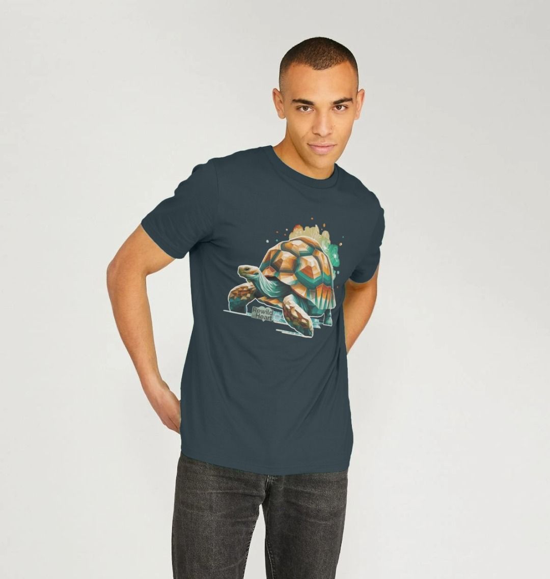 Geometric Tortoise T-Shirt | Rewilding Design – Rewild at Heart