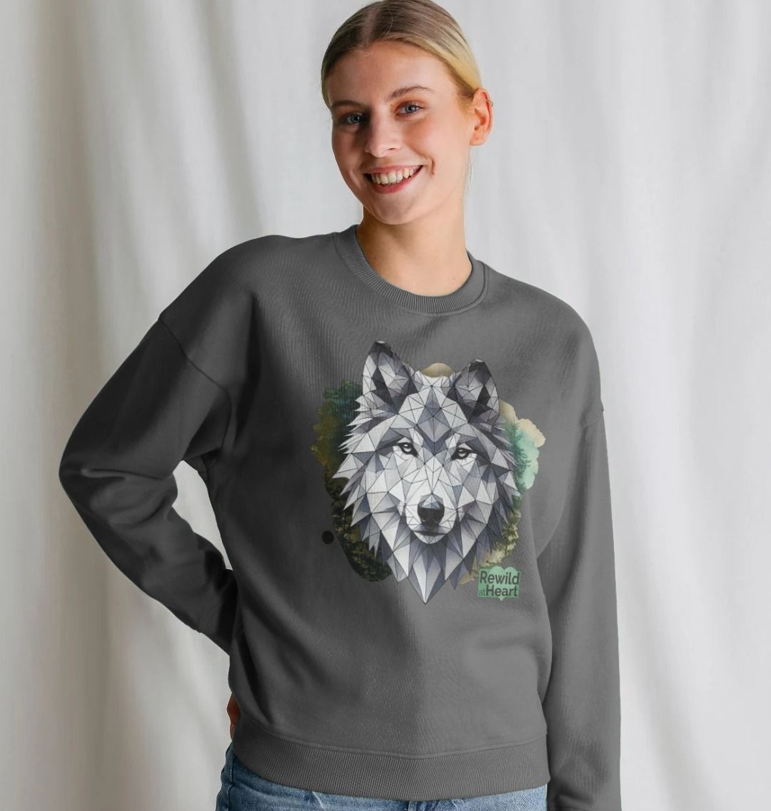Wolf Wilderness Jumper | Organic Cotton | UK Made – Rewild at Heart